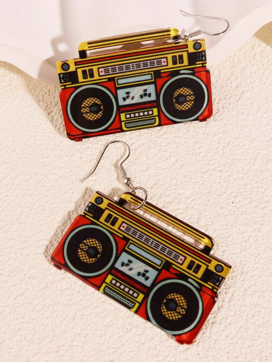 1pair Fashion Pmma Radio Drop Earrings For Women For Daily Life Shein Usa