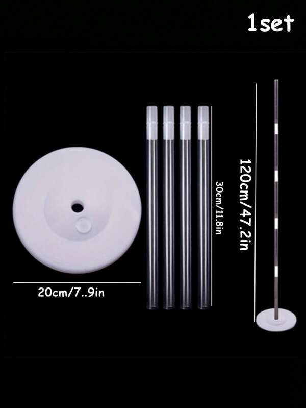 4pcs/set Plastic Balloon Stand, Minimalist Solid Color Plain Balloon ...