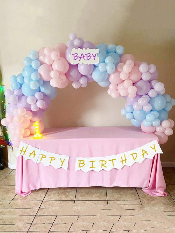 1pc Plastic Balloon Stand, Minimalist Solid Color Plain Balloon Arch ...