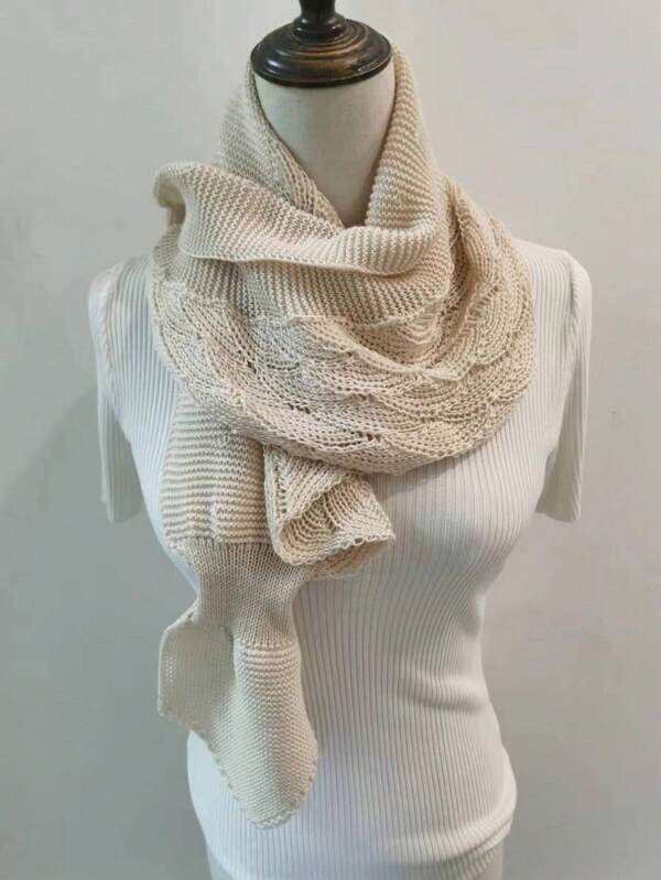 Solid Knit Shawl | SHEIN UK