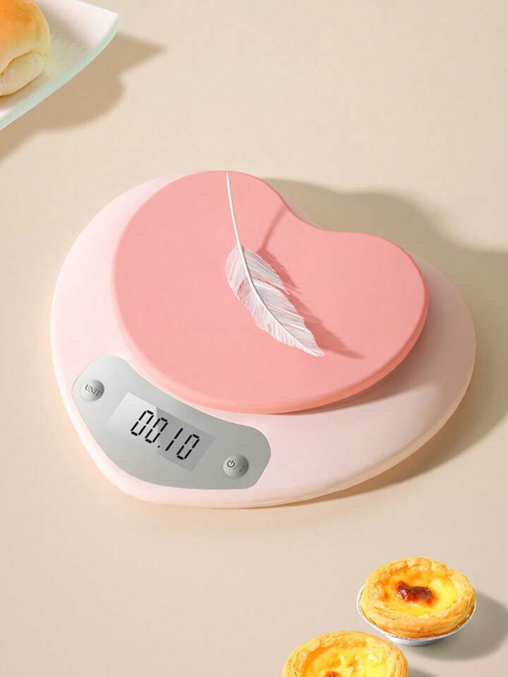 1pc Cute Heart Shaped Weighing Scale, ABS Food Electric Scale For ...