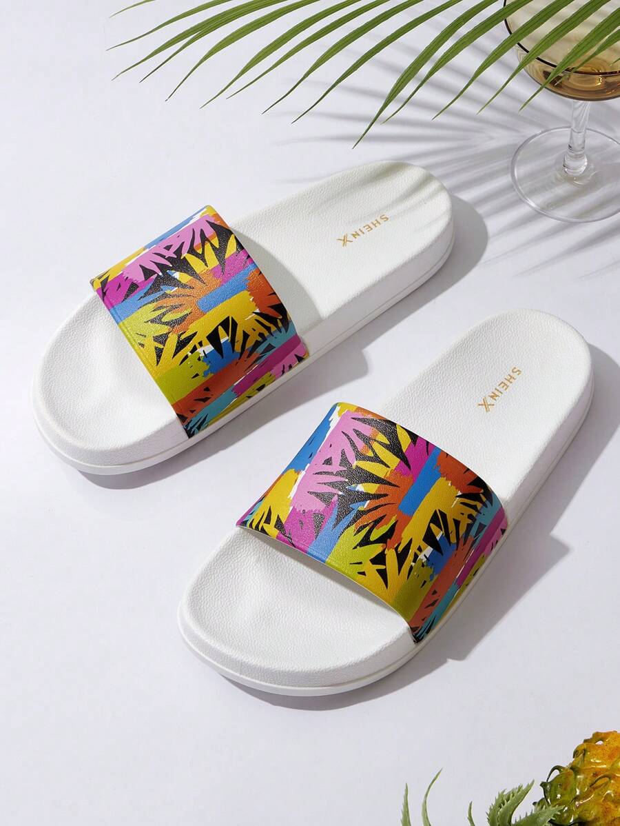 Hugs and Kisses Women Allover Print Slides, Fashion Summer Slides | SHEIN