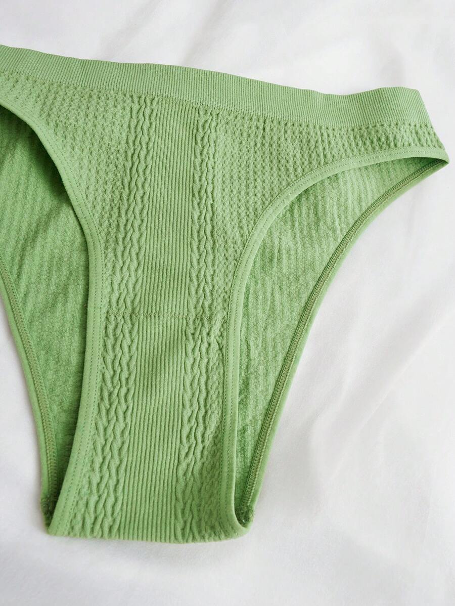 Plus 7pack Solid Ribbed Knit Panty | SHEIN USA