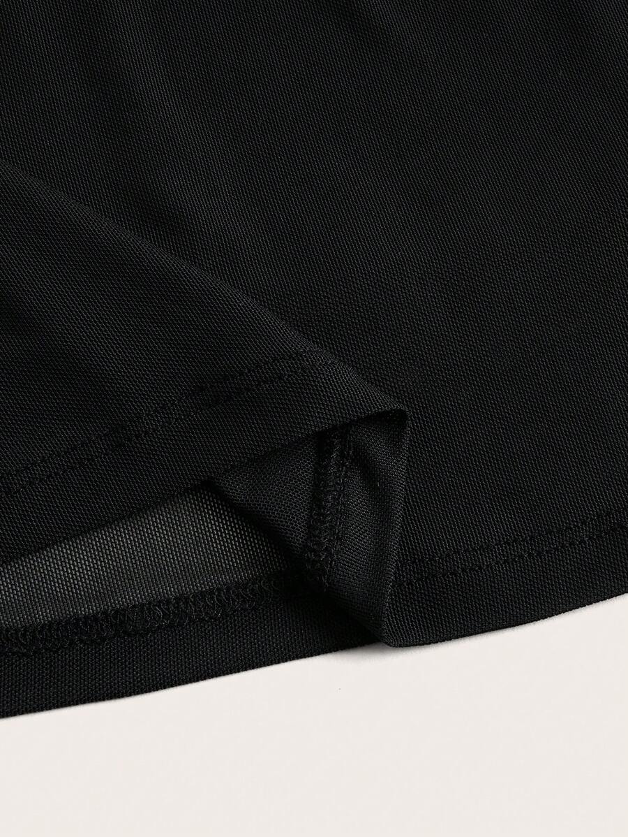 SHEIN EZwear Concert Outfit Fish Tail Star & Sun & Moon Print Black ...