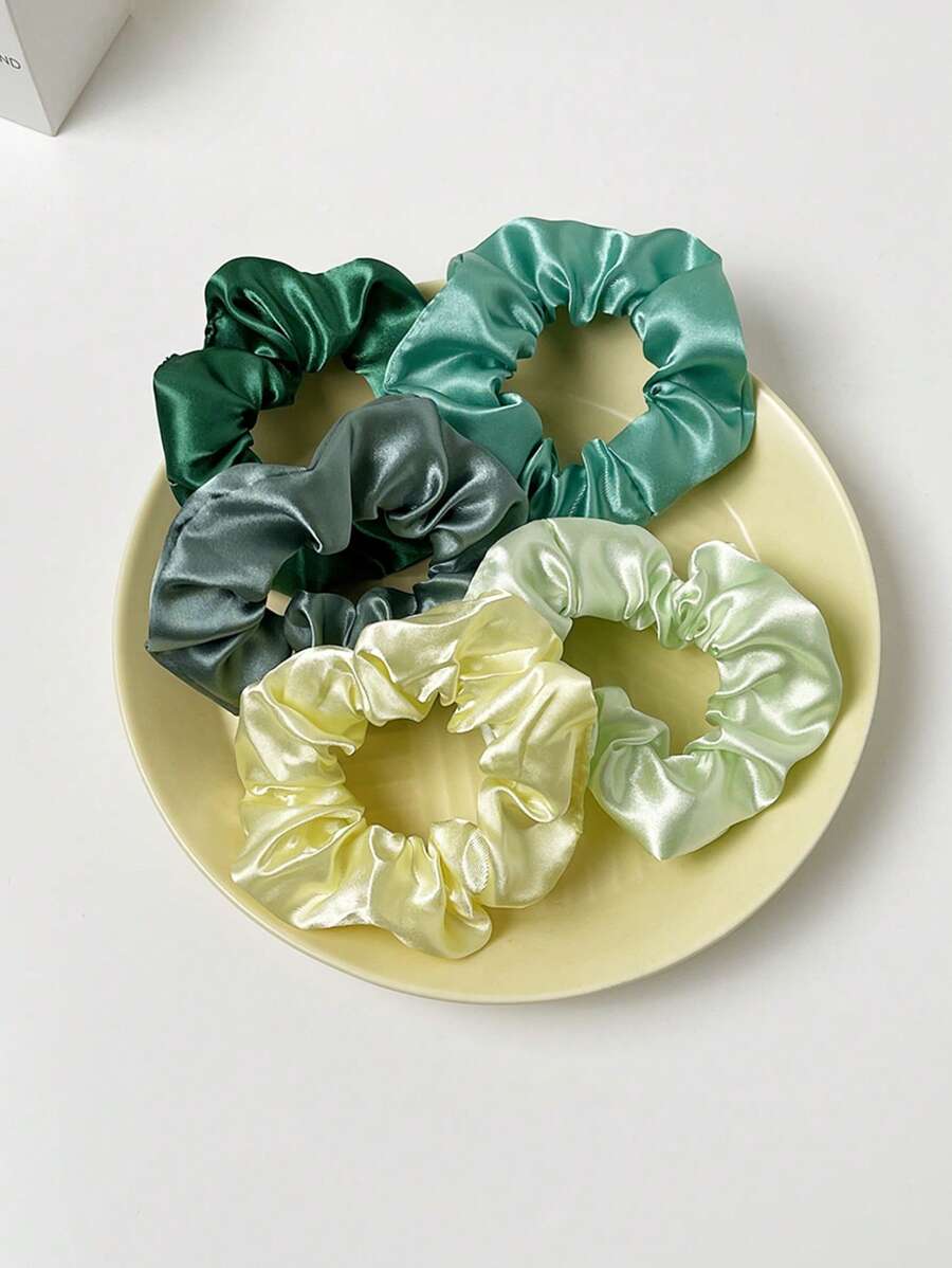 5pcs Solid Scrunchie | SHEIN USA