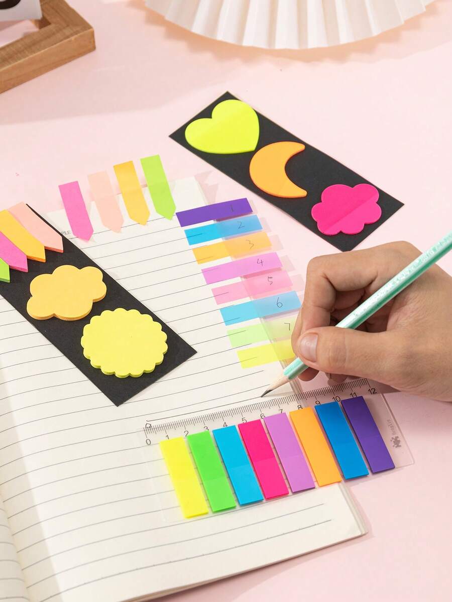 3 Sets Of Creative And Simple Style Sticky Notes With Wishing Text For ...