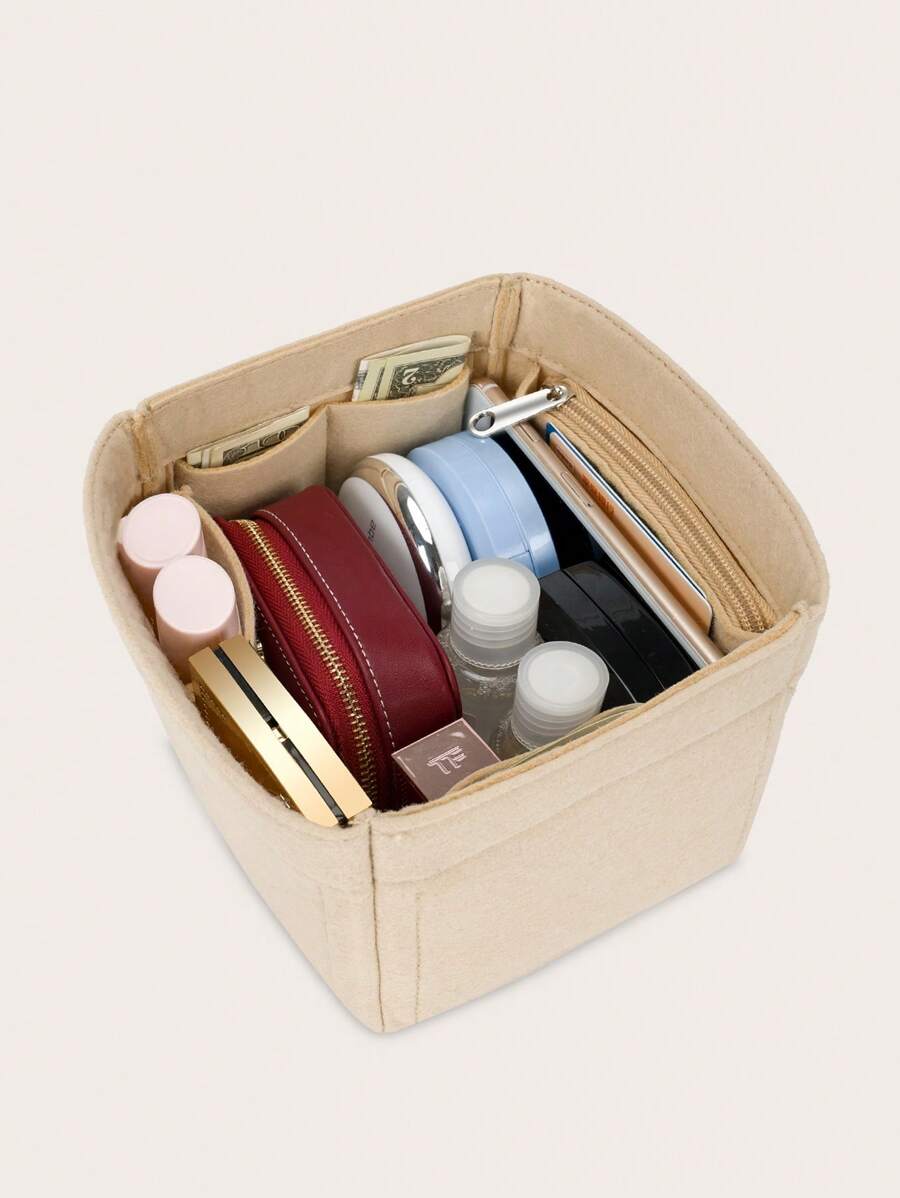 Felt Cloth Insert Bag Organizer Makeup Bucket Organizer Travel Inner ...
