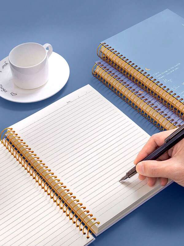 1pc Slogan Graphic Spiral Notebook, Simple Portable Journal Notebook ...