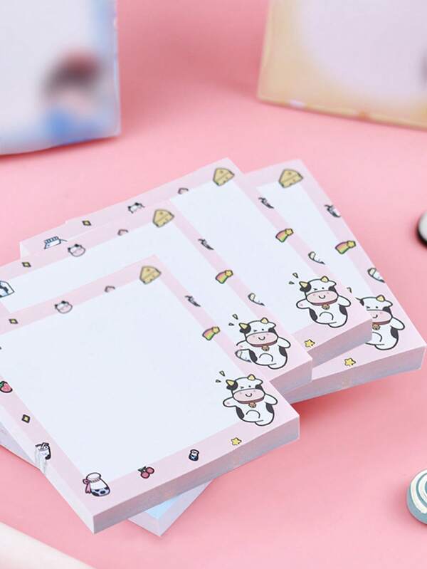 1pc Cartoon Cow Pattern Sticky Note, Cute Multi-purpose Easy To Post ...