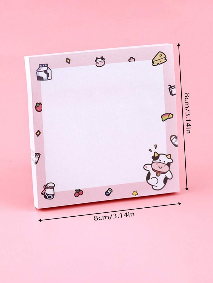 1pc Cartoon Cow Pattern Sticky Note, Cute Multi-purpose Easy To Post ...