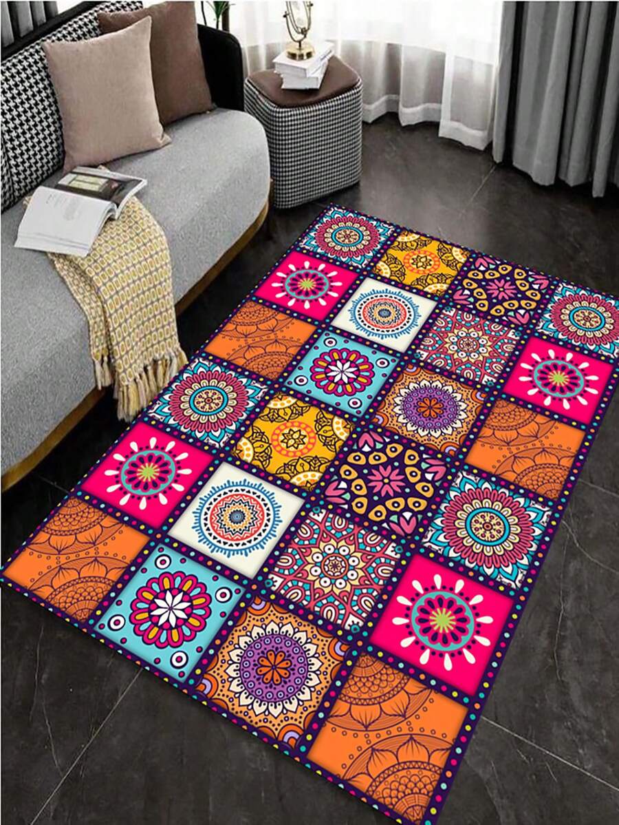1pc Mandala Pattern Rug | SHEIN USA