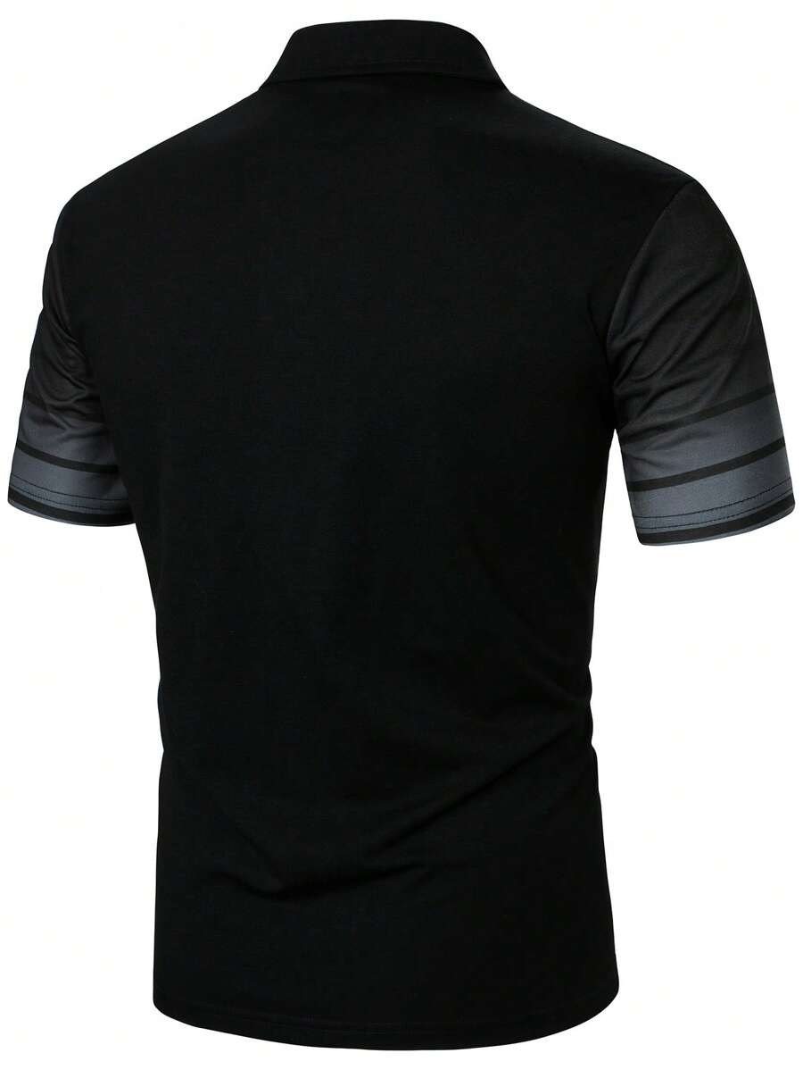 Manfinity Homme Men Striped Print Polo Shirt | SHEIN USA