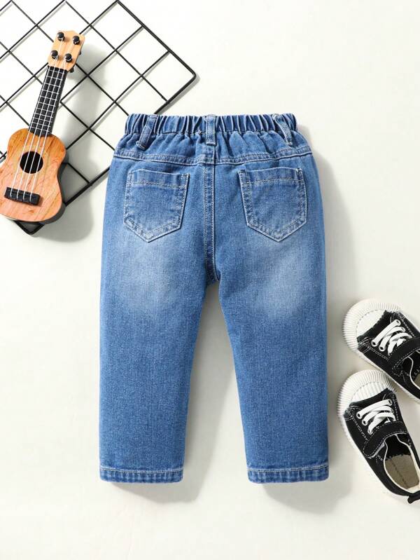 Baby Ripped Straight Leg Jeans | SHEIN USA