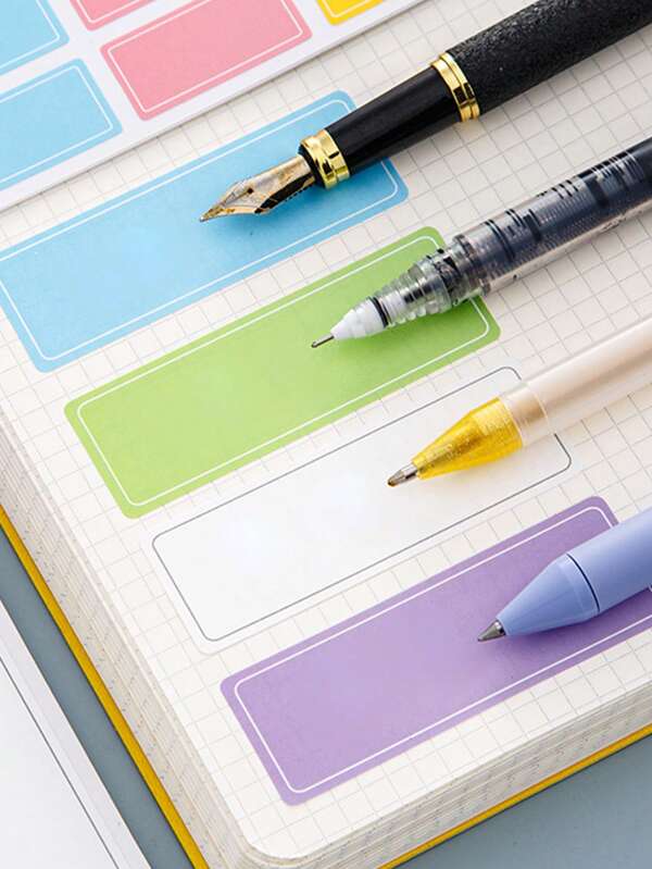 10pcs Mixed Color Label Sticker, Minimalist Multi-purpose Writable ...