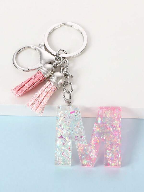 Letter Charm Keychain | SHEIN USA