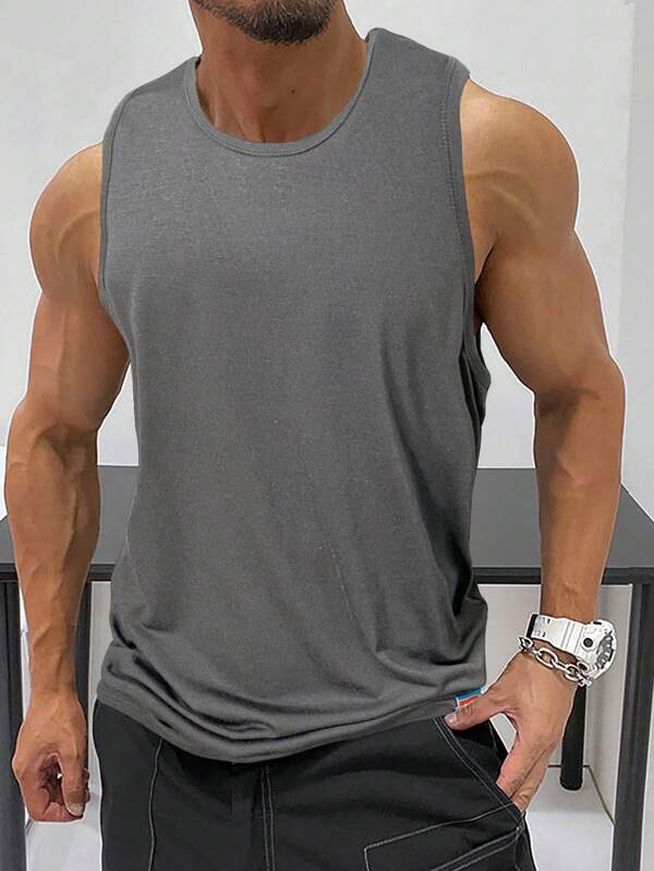 Manfinity Basics Men Solid Tank Top | SHEIN USA