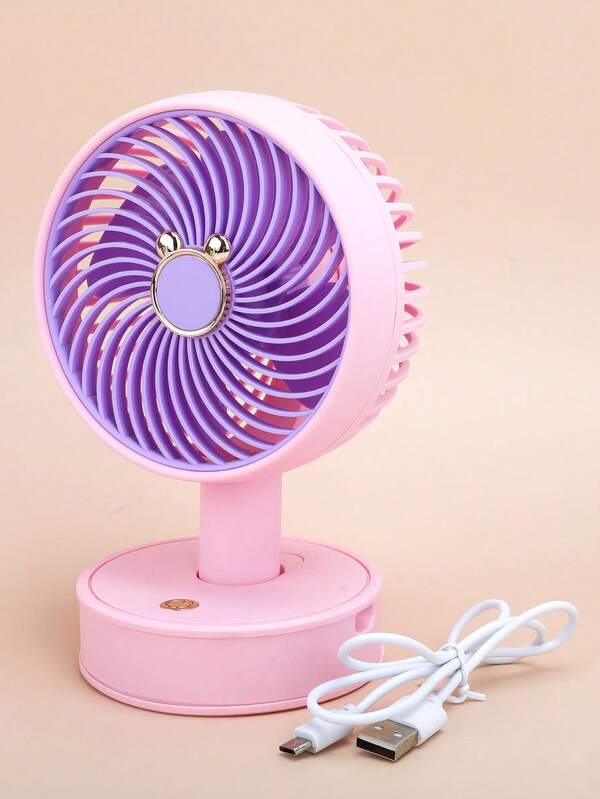 1pc Plastic Desk Fan With Data Line, Modernist Desktop Fan For Home ...
