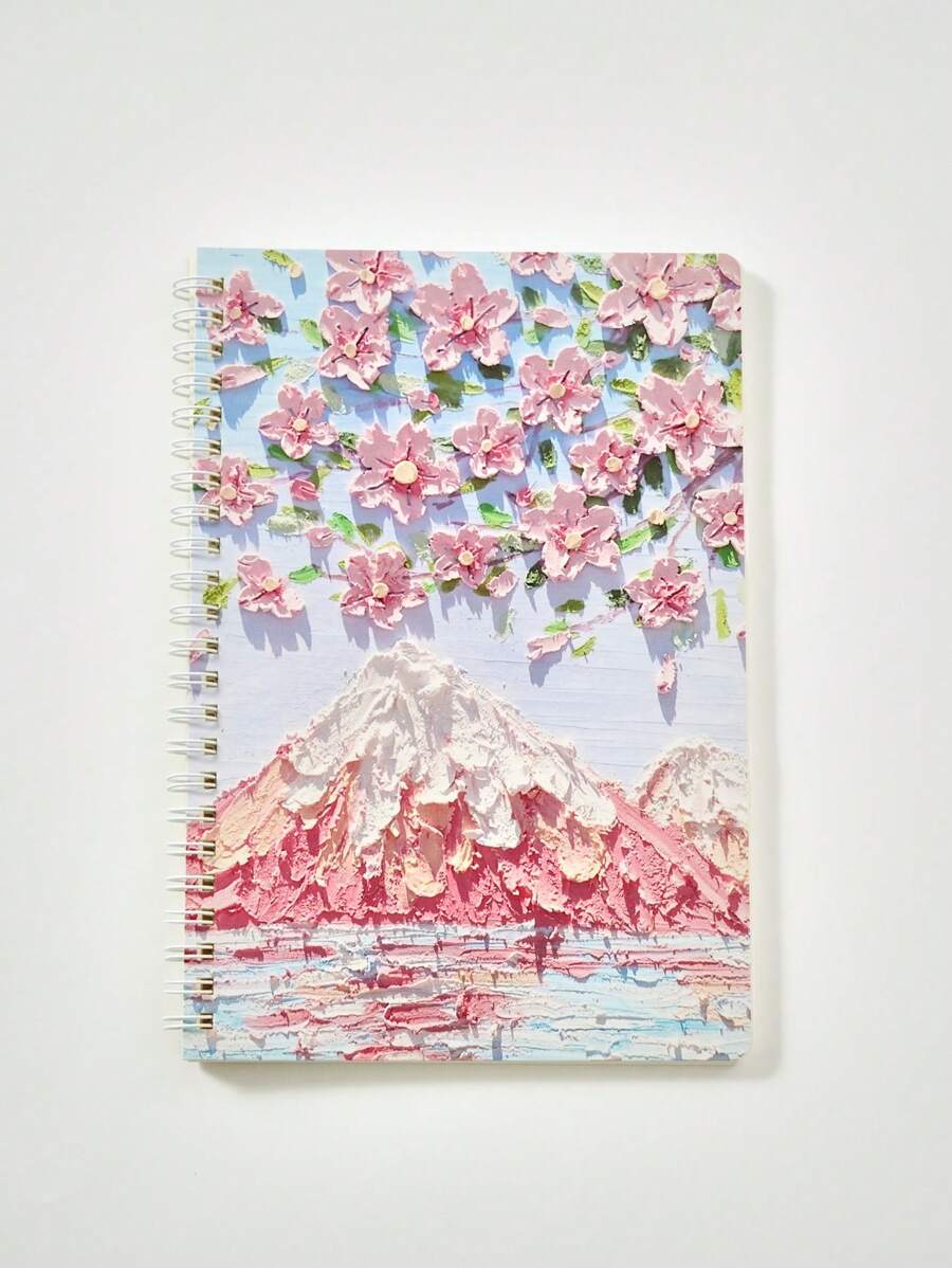 1pc Flower Print Spiral Notebook | SHEIN USA