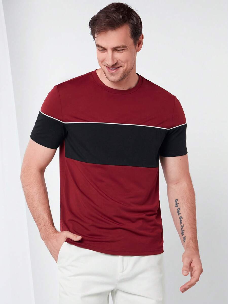 GENTILAND Men Color Block Tee | SHEIN USA