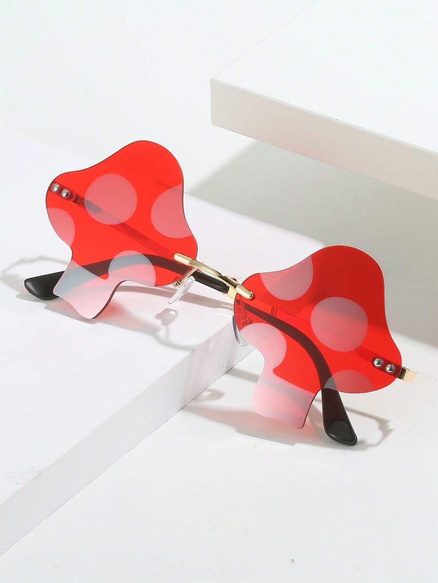 Party Mushroom Design Rimless Fashion Glasses Shades Beach Accessories Shein Usa