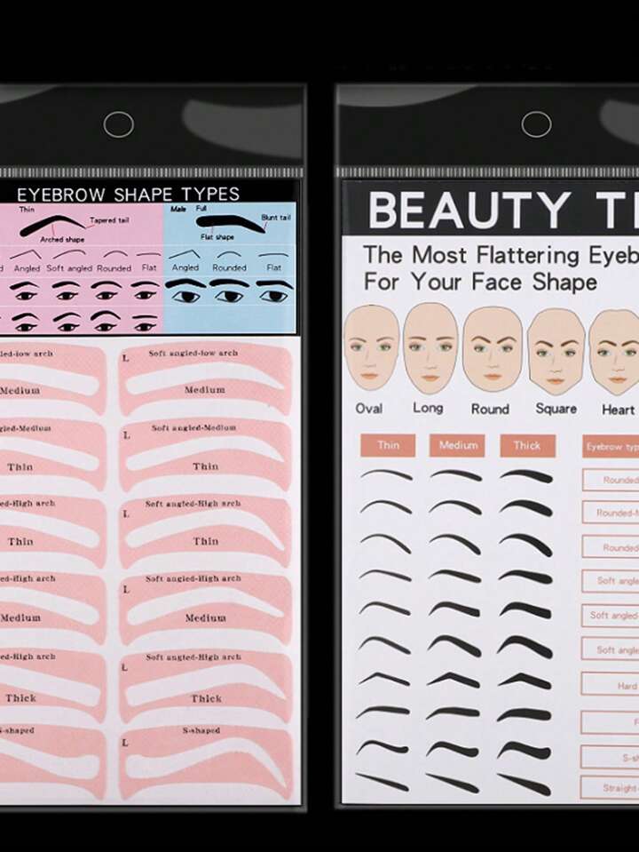 Soft Angled Eyebrow Stencil