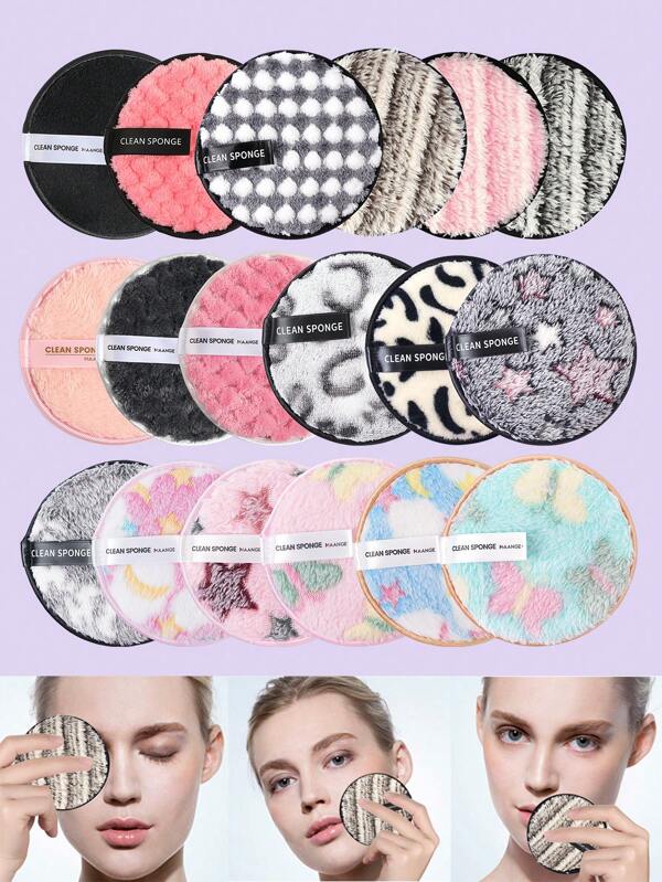 Reusable Makeup Remover Pads, 18pcs Double-Side Washable Makeup Removal ...