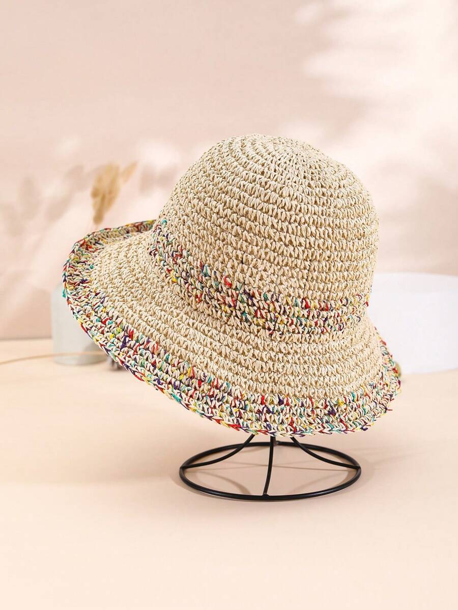 Color Block Straw Hat | SHEIN USA