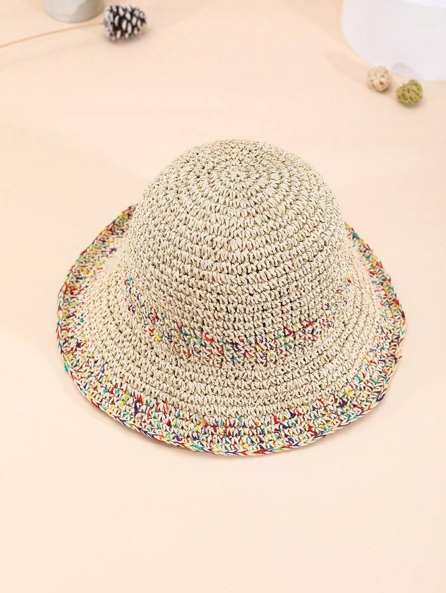 Color Block Straw Hat | SHEIN USA