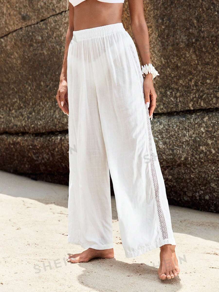 SHEIN Swim Solid Cover Up Pants | SHEIN UK