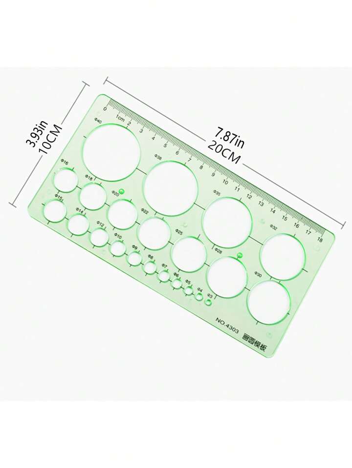 1pc Random Circle Templates Measuring Geometry Ruler Shape Stencils ...