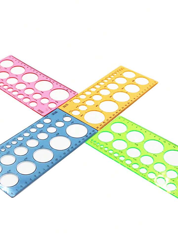 1pc Random Circle Templates Measuring Geometry Ruler Shape Stencils ...