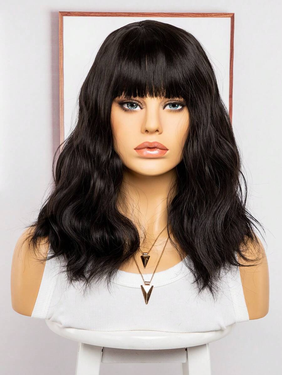 Short Body Wave Synthetic Wig With Bangs | SHEIN USA