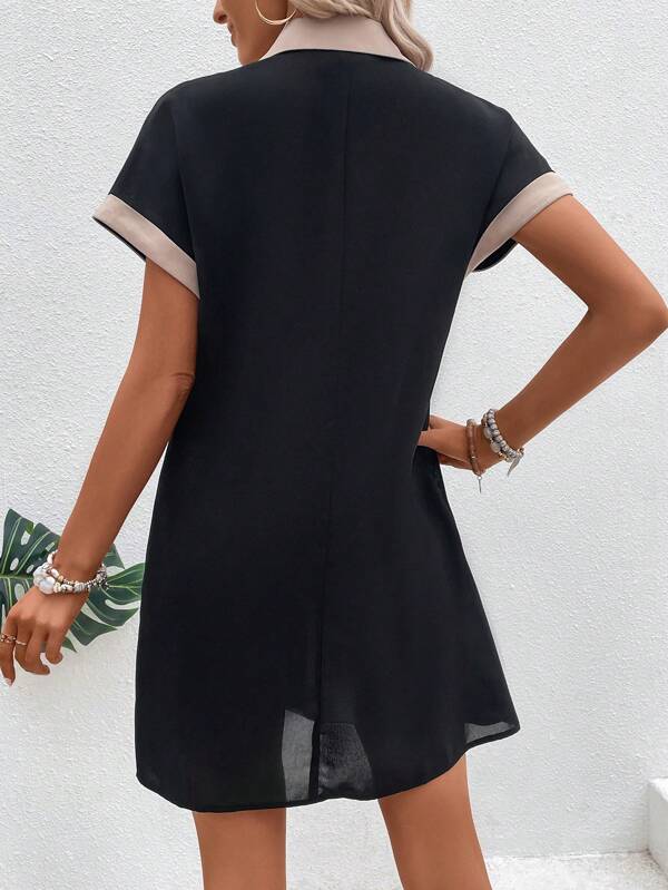 Shein Lune Casual Kleurblok Jurk Shein Nederland