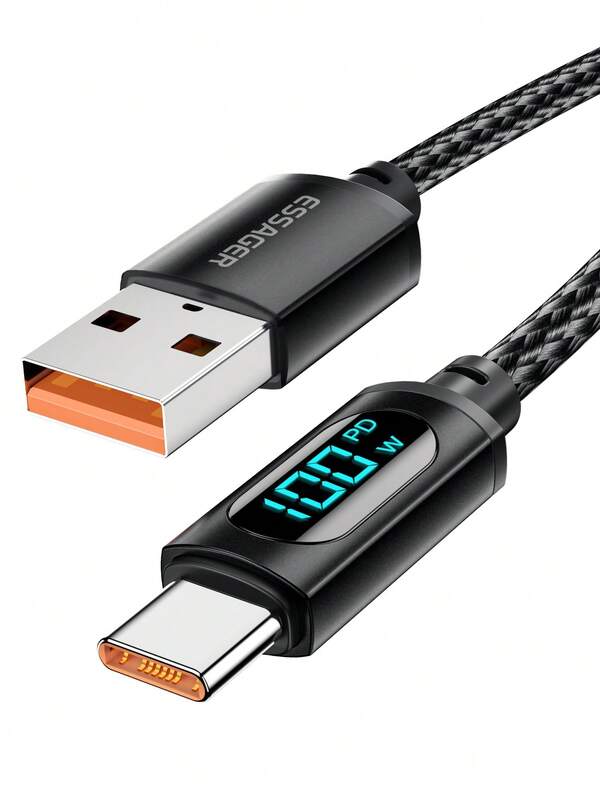 ESSAGER Essager 7A USB Type C Cable Display PD 100W Fast Charging USB C Data Cord Compatible ...