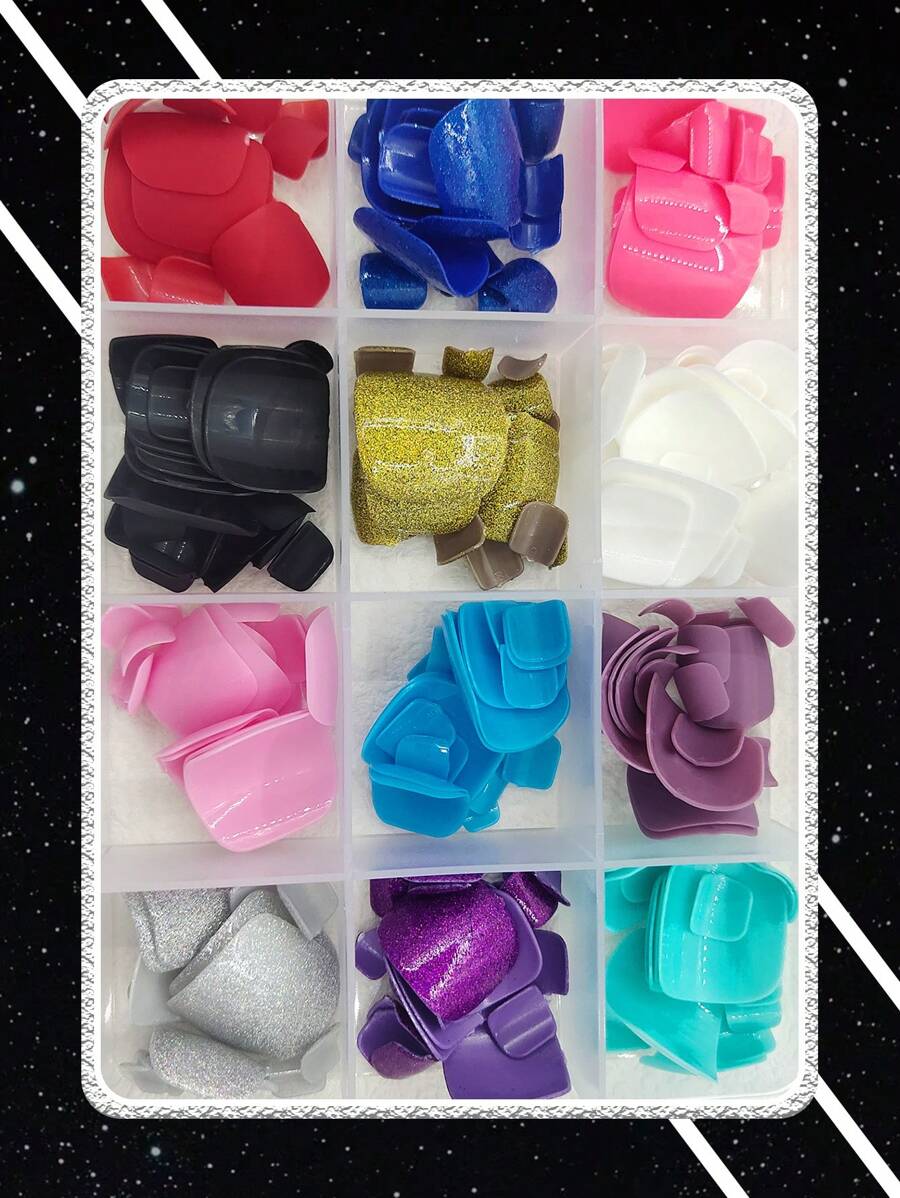 Transform Your Nails with 288pcs Short Square Multi-Color Solid Color ...