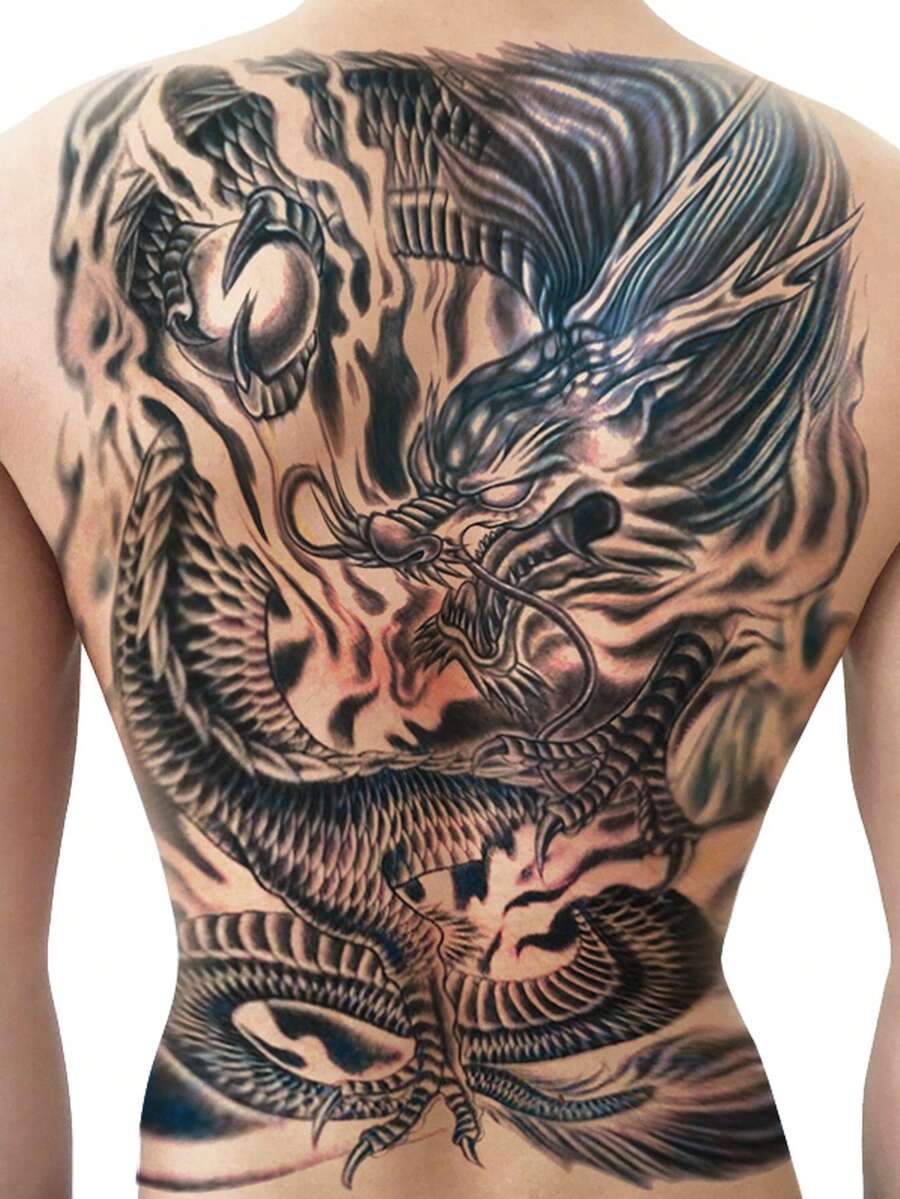 1sheet Chinese Dragon Pattern Tattoo Sticker | SHEIN EUR