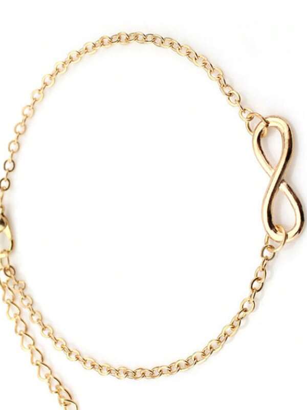 1pc Fashion Infinity Symbol Decor Chain Anklet For Women For Daily ...