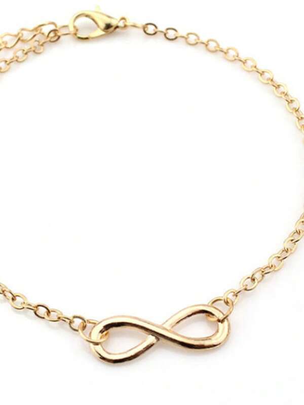 1pc Fashion Infinity Symbol Decor Chain Anklet For Women For Daily ...