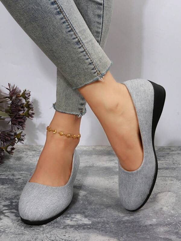 Women Slip On Flats, Elegant Outdoor Polyester Ballet Flats | SHEIN USA