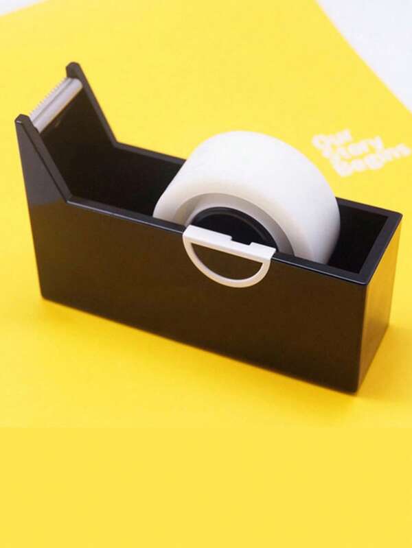 1pc Solid Color Tape Dispenser Rack, Simple Portable Desktop Tape ...