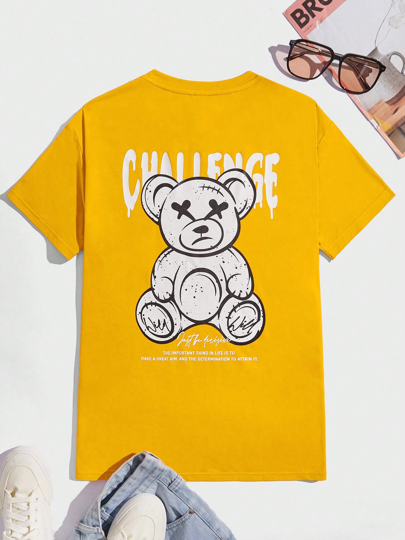 Manfinity EMRG Men Cotton Slogan & Cartoon Graphic Tee | SHEIN USA