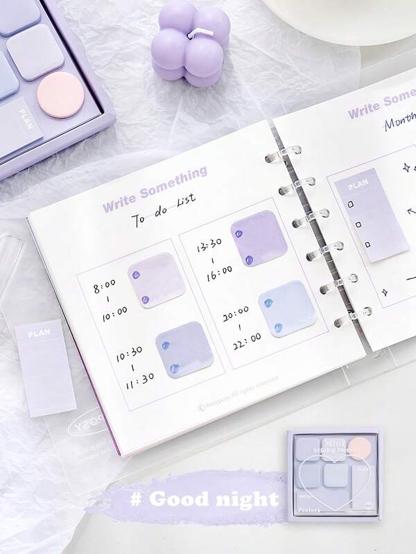 1box Mixed Color Sticky Note, Simple Multi-purpose Easy To Post ...