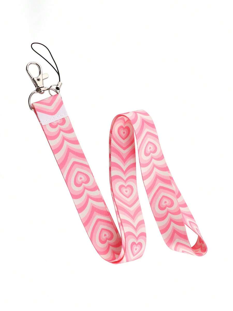 1pc Heart Pattern Long Lanyard, Simple Multi-purpose Neck Lanyard For ...