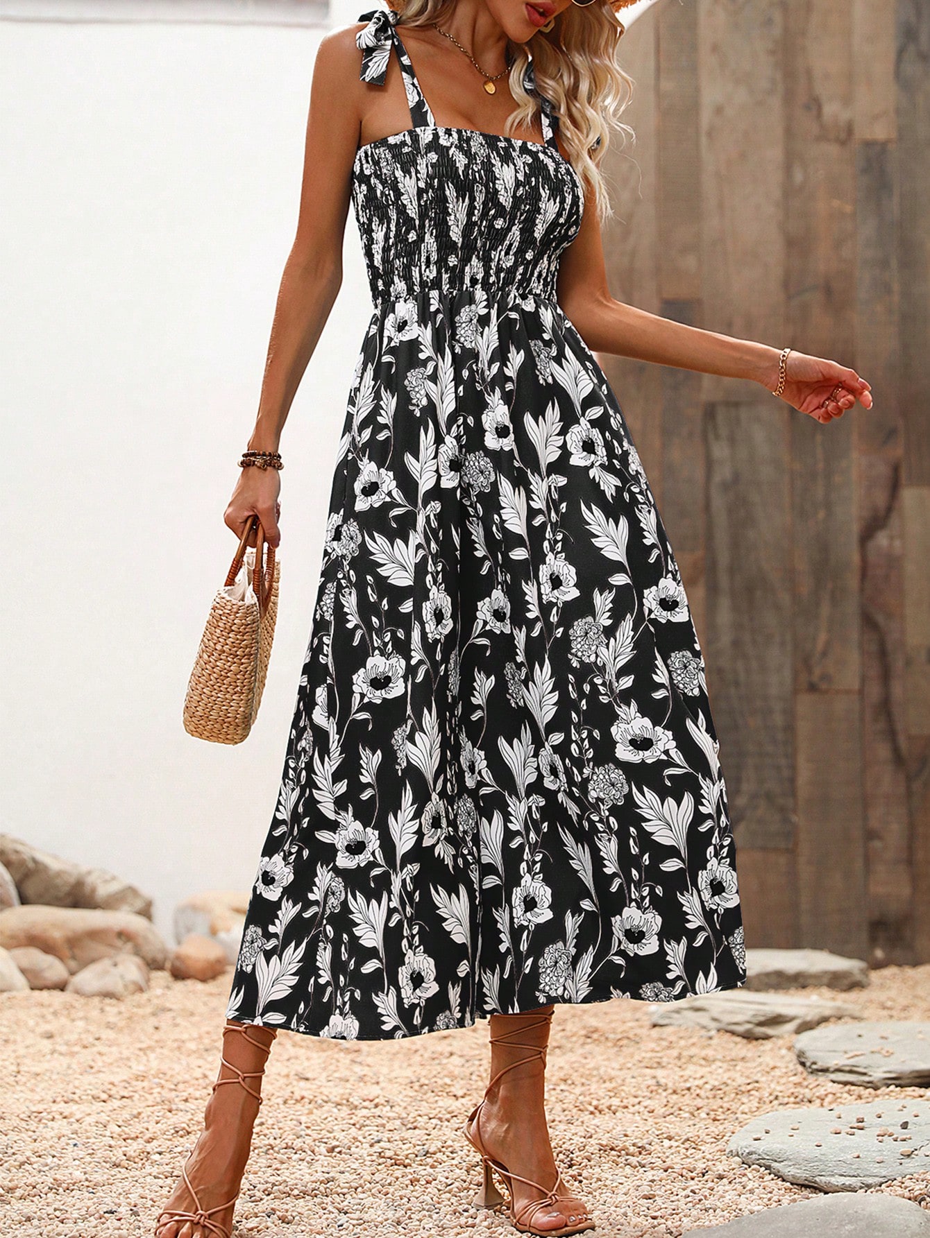 Floral Print Maternity Floerns Maternity Tie Shoulder Floral Dress ...