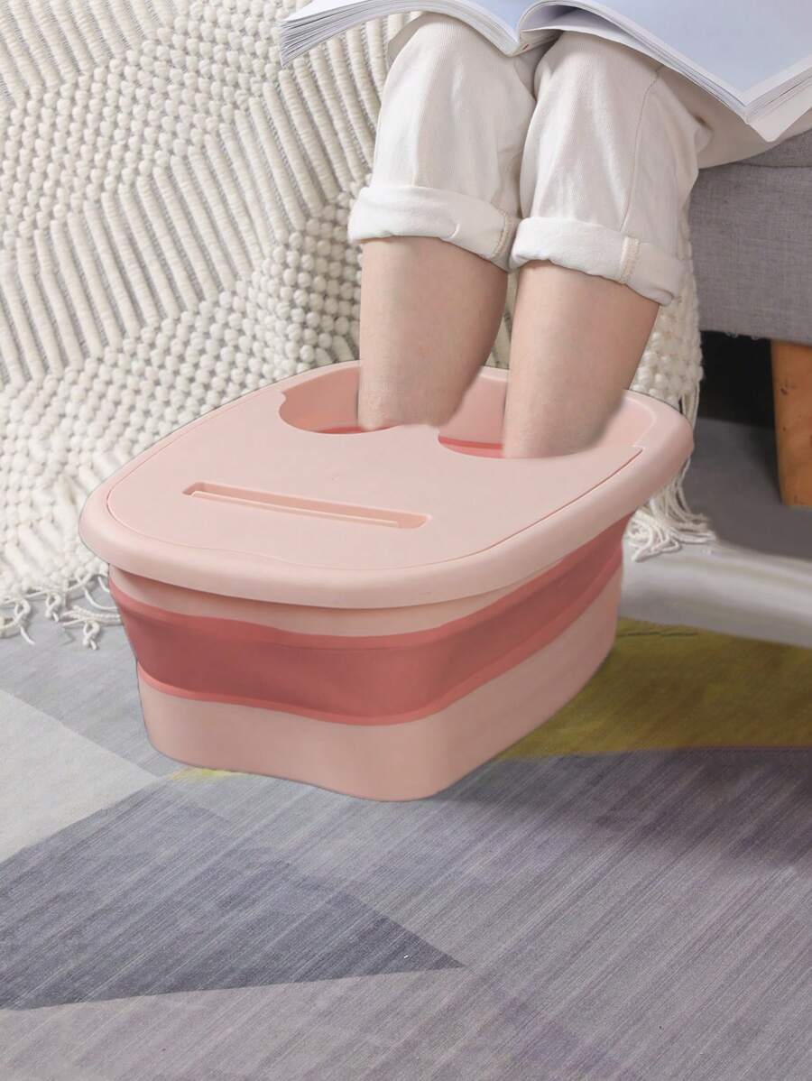 1pc PP Wash Basin, Modern Two Tone Portable Foot Wash Basin For Home ...