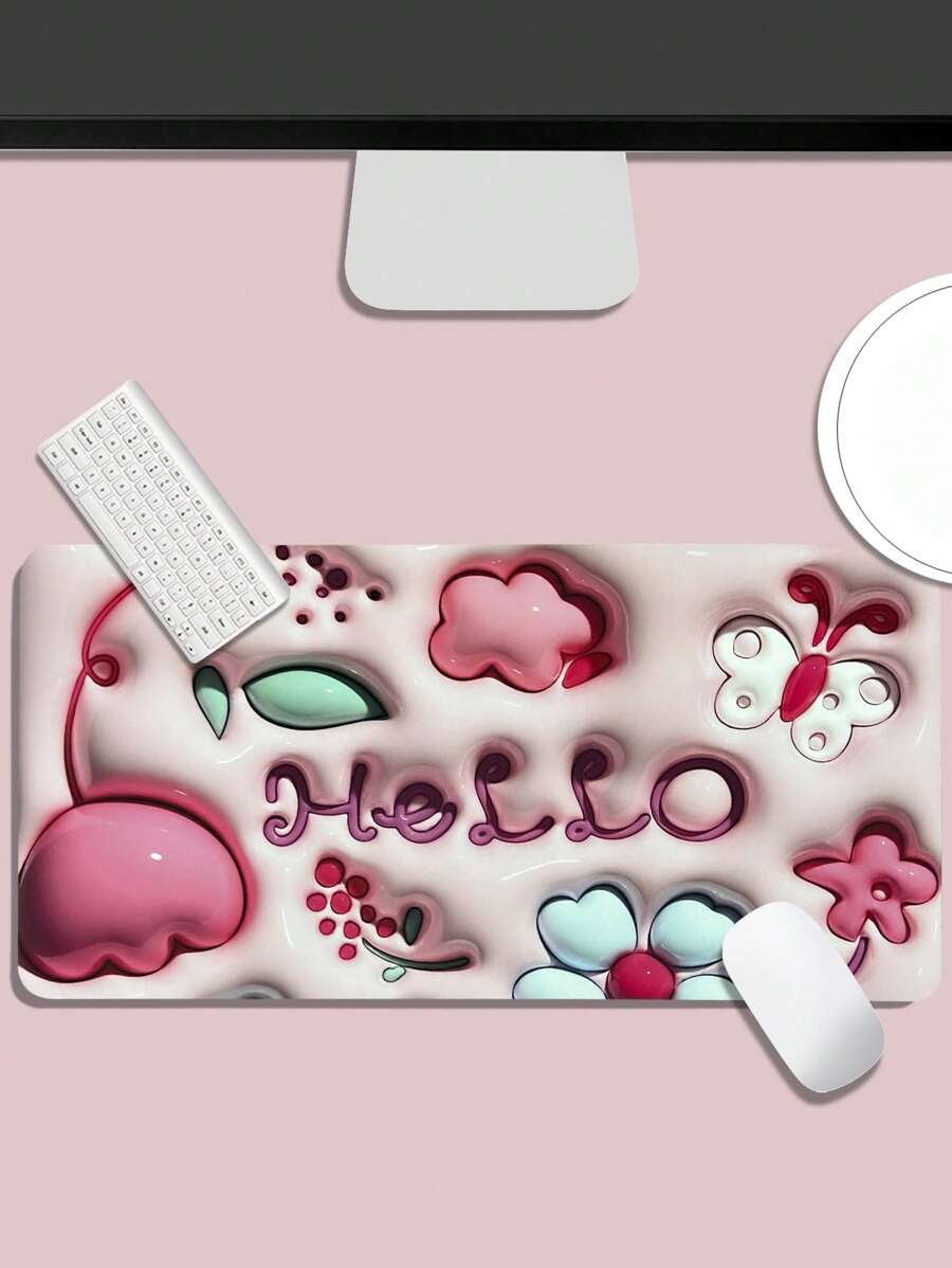 1pc Flower Pattern Rubber Anti-slip Mouse Pad, Desk Mat | SHEIN USA