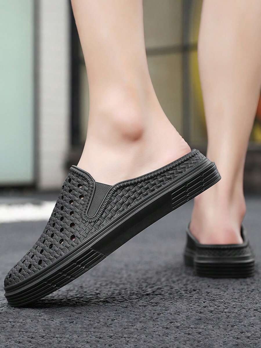 Cool Black Vented Clogs For Men, Hollow Out Design EVA Clogs | SHEIN USA