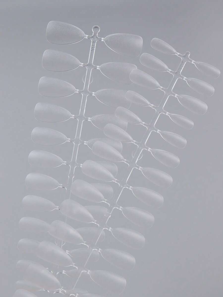 PMMA 240 Pcs Non-Trace Gel Soft Full Matte Full Cover Frosted Nails Tip ...