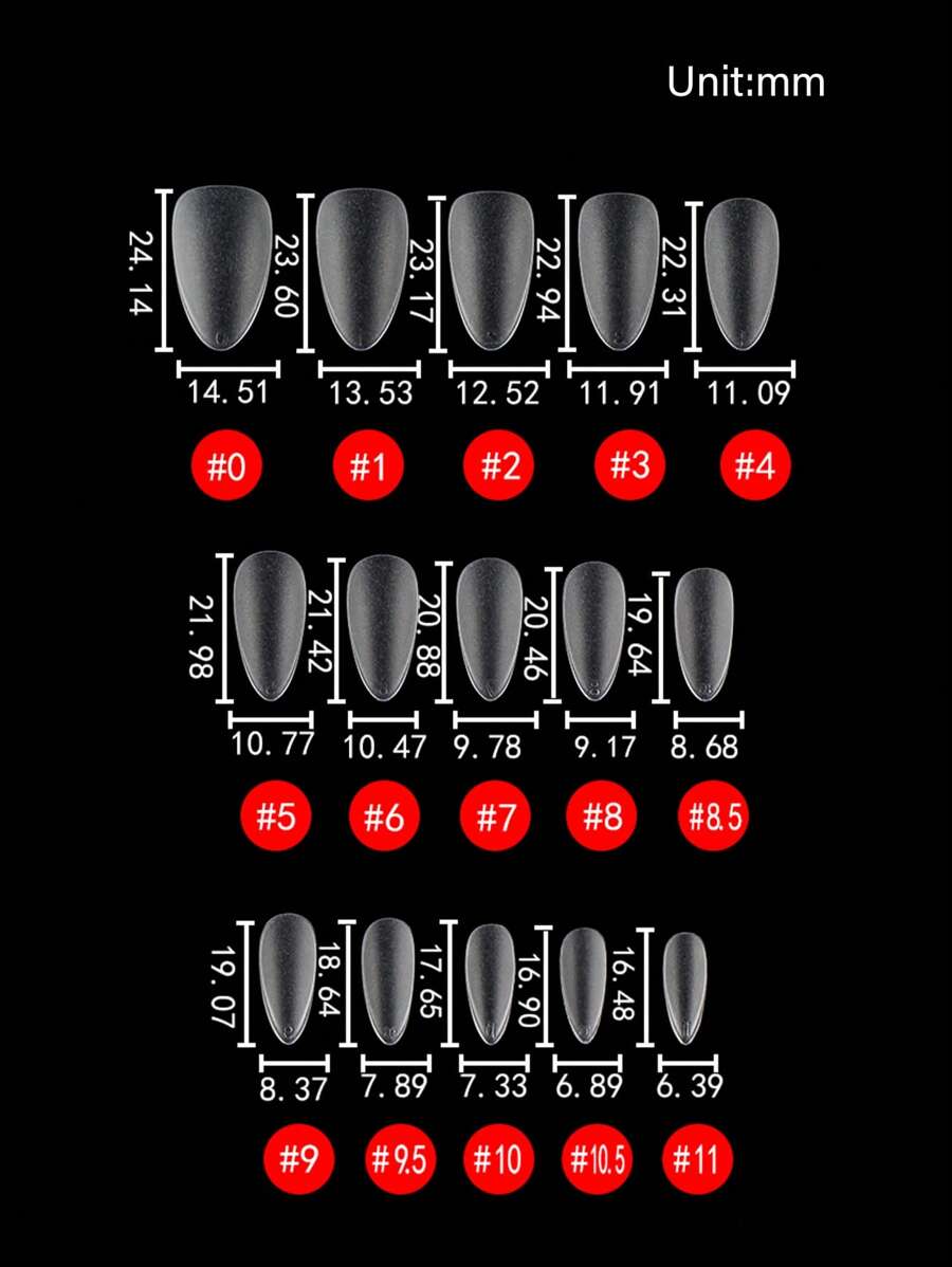 PMMA 240 Pcs Non-Trace Gel Soft Full Matte Full Cover Frosted Nails Tip ...