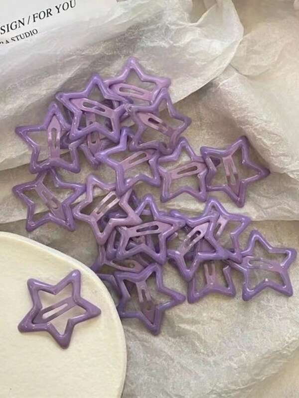 30pcs Women Star Design Cute Snap Clip For Hair Decoration | SHEIN UK